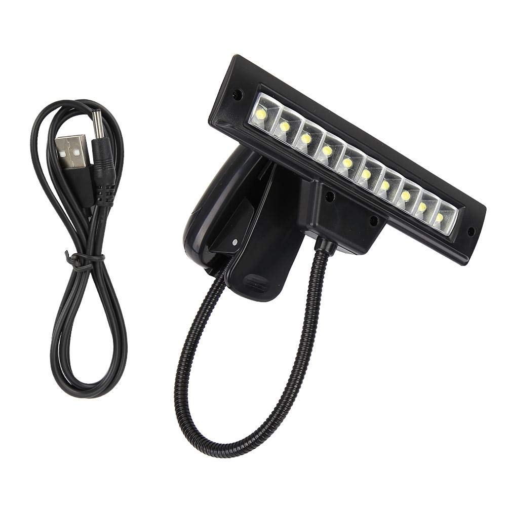 VBESTLIFE Music Stand Light, Portable Clip-on Position Adjustable LED Musician Lamp Reading Light for Music Stands Pianos Work Tables Desks Reading