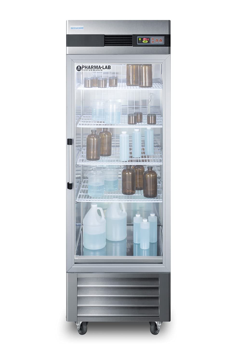 Summit 23 Cu.Ft. Upright Pharmacy Refrigerator Medical - Laboratory - Pharma-Lab 23 cu.ft. all-refrigerator with glass door