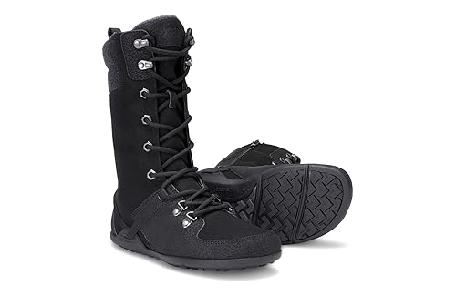 Xero Shoes Women's Mika Boots β Winter & Snow Boots for Women, Barefoot Shoes, Zero Drop Heel, Cold-Weather Waterproof Boots β Black, Size 9