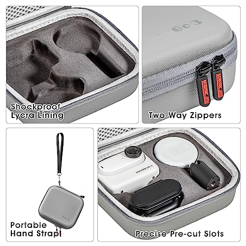 TIMETOP Carrying Case for Insta360 GO 3 Action, Hard Shell Protective Case for Insta360 GO 3 Action Camera Accessories Combo