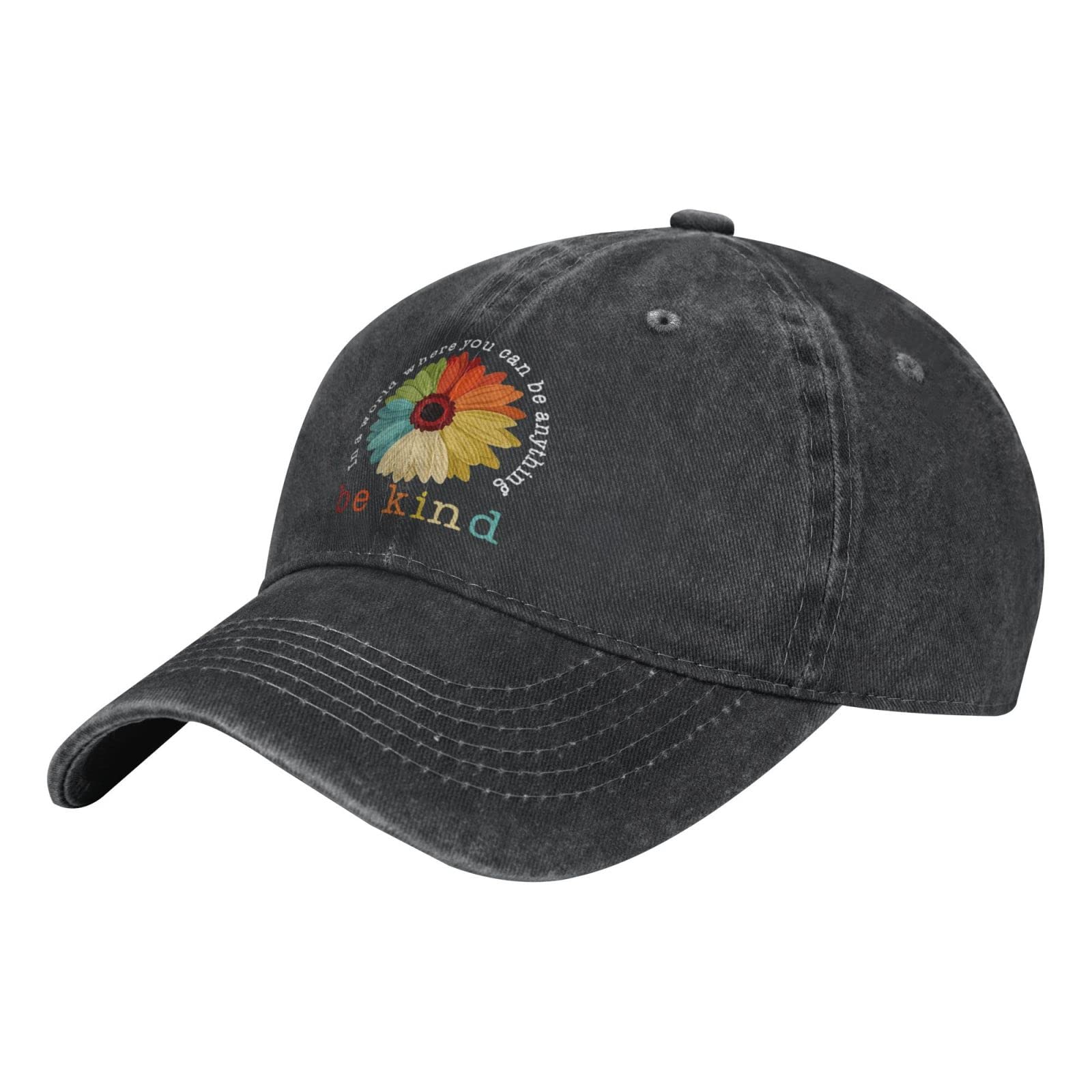 YOHTLENA Womens Mens Be Kind Baseball Cap Adjustable Washable Be Kind Hats Unisex Sport Caps