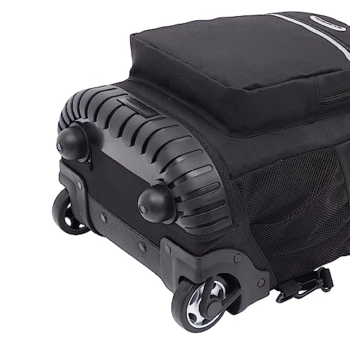 Travelers Club Rolling Backpack, Black, 18-Inch