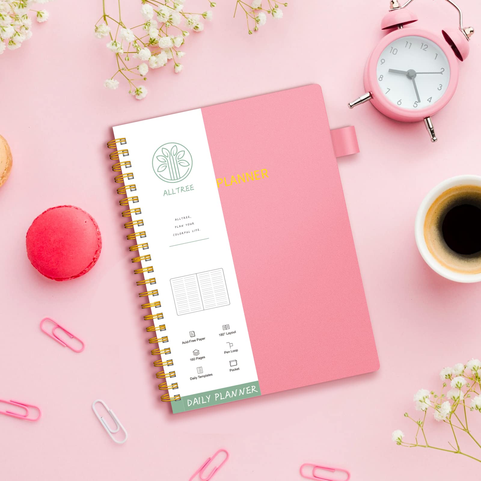 Weekly Planner Undated, Weekly Goals Notebook, Weekly To Do List Planner, Weekly Goal Planner with Habit Tracker, Appointment Organizer Notebook for Men & Women, Pocket, 53 Weeks, Pink(5.5"x8.5")