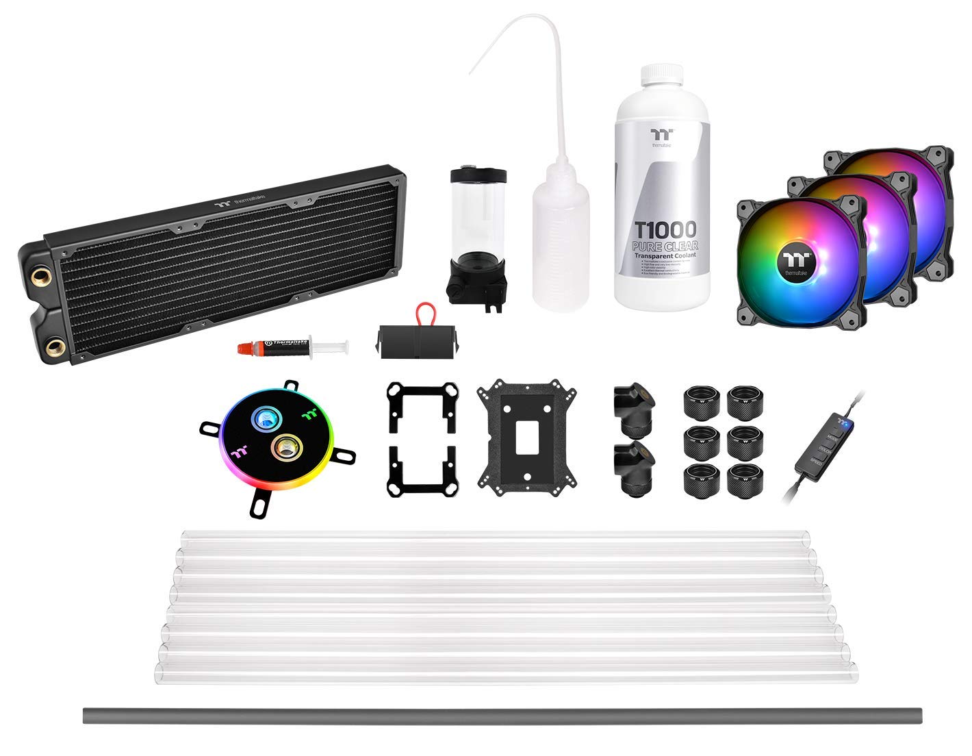 Thermaltake Pacific C360 Ddc Res/Pump 5V Motherboard Sync Copper Radiator PETG Hard Tube Water Cooling Kit CL-W243-CU12SW-A