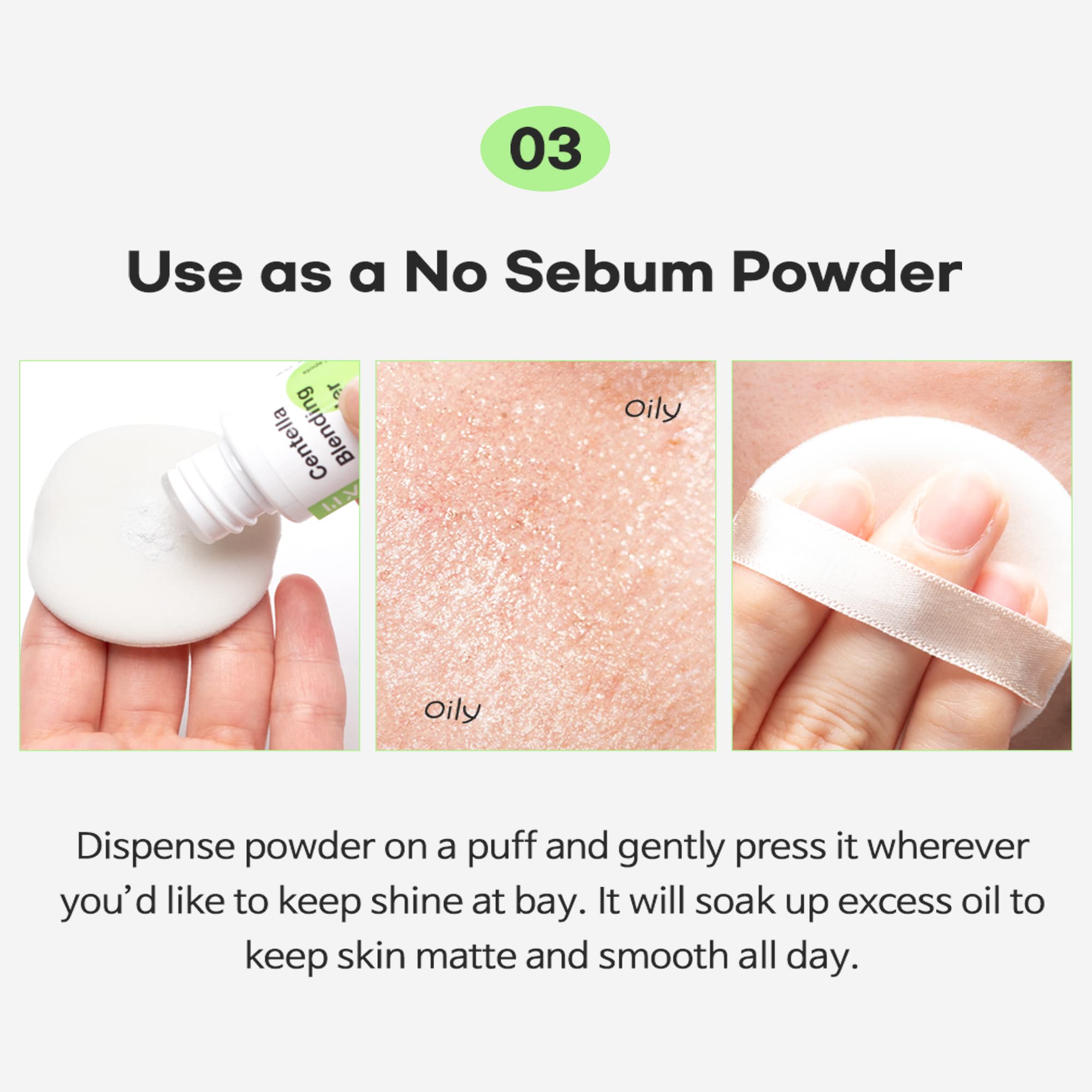 TIAM Centella Blending Powder, CICA Powder, Sebum Control, reduce acne marks, Asiaticoside, Madecassic Acid, Asiatic Acid, 0.35 Oz