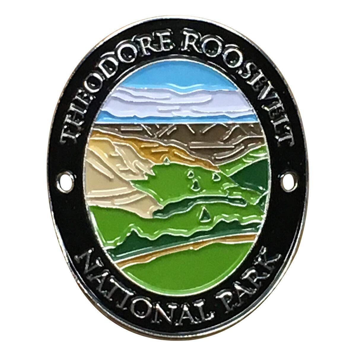 Theodore Roosevelt National Park Walking Hiking Stick Medallion - North Dakota
