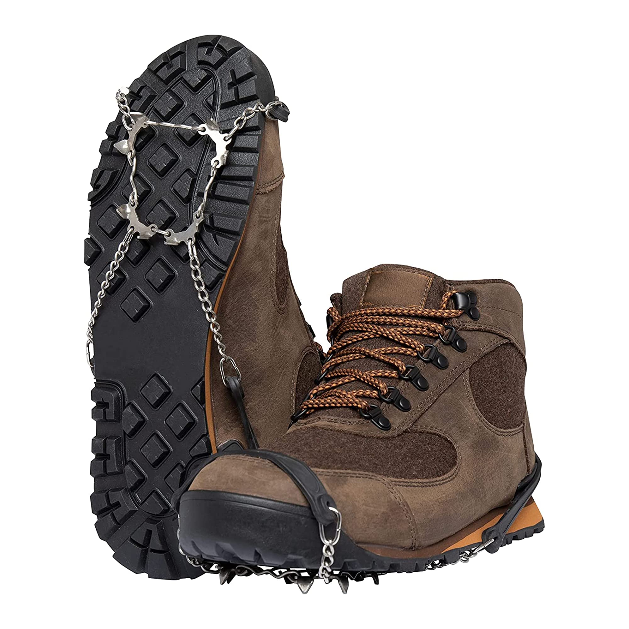 Yatta Life Urban Snow Spikes for Shoes Ice Cleats Crampons for Hiking Boots - Anti Slip Ice Gripper Spikes, Stainless Steel Cleat Crampons for Hiking, Jogging, Walking