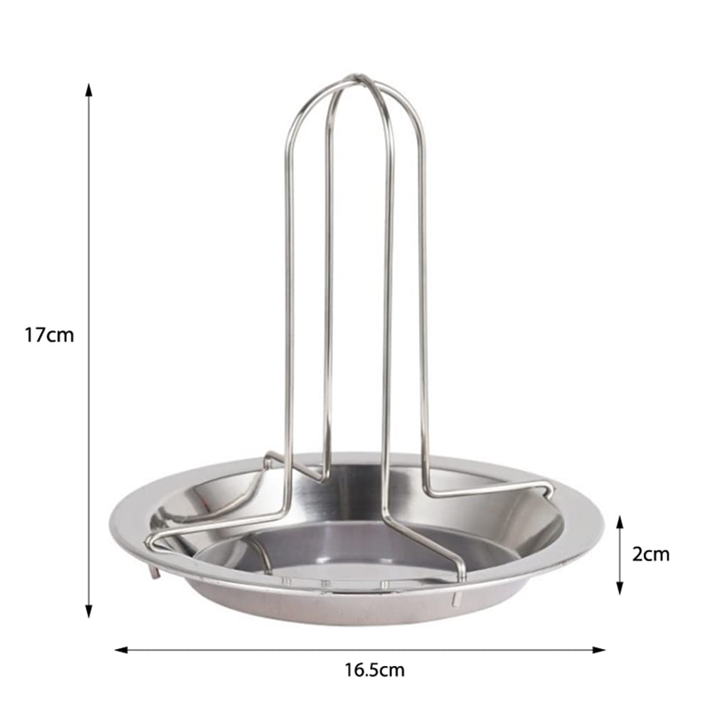 Wusteg Chicken Roasting Rack with Non-Stick Grill Pan Sturdy Stainless Steel Poultry Turkey Holder Vertical Roaster Pan Duck Holder Grill Stand Roasting for Home & Camping Oven, BBQ Cooking