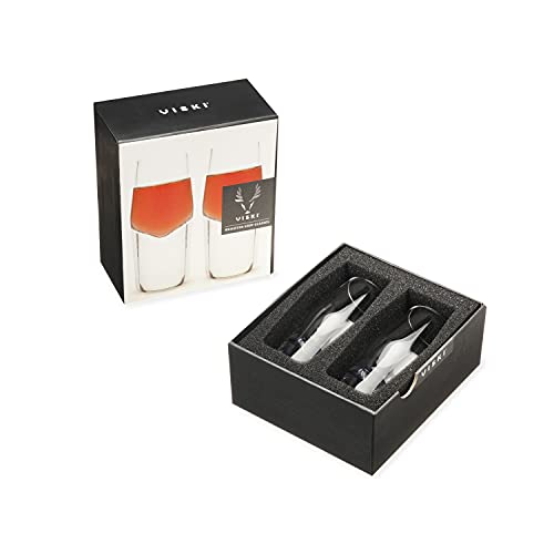 Viski Crystal Heavyweight Shot Glasses Set of 2 - Premium Crystal Clear Glass, Stylish Shot Glasses, Shot Glass Gift Set, 2 oz