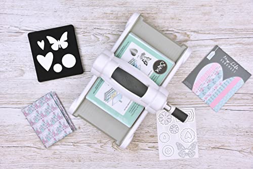 Sizzix Big Shot Starter Kit-White & Gray-UK Version ft. MLH, Plastic/Steel/Rubber, Multi-Colour, 41.7 x 29 x 23.1 cm