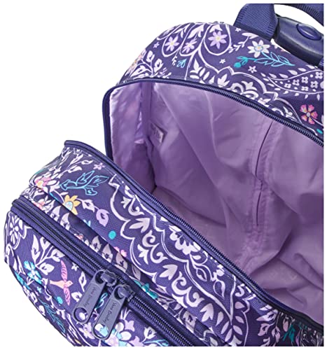 Vera Bradley Women's Recycled Lighten Up Reactive Slim Rolling Backpack, Belle Paisley, One Size