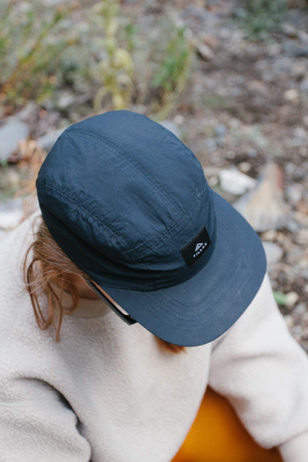 Tillak Wallowa Camp Hat, Lightweight Nylon 5 Panel Cap with Snap Closure (Midnight Blue)