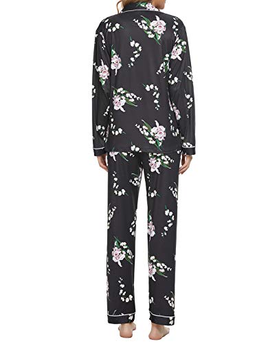 TOP-VIGOR Women's 2 PCS Plus Size Tracksuit Sets Sweatsuits Outfits Hoodie Sweatshirt and Jogging Sweatpants Suit, A* Black, XXX-Large