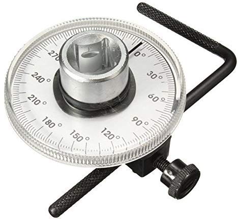 Qiilu 1/2" Torsion Wrench, Adjustable Drive Angle Torsion Wrench Measure Car Gauge Tool Set 360 Degree Angle Wrench