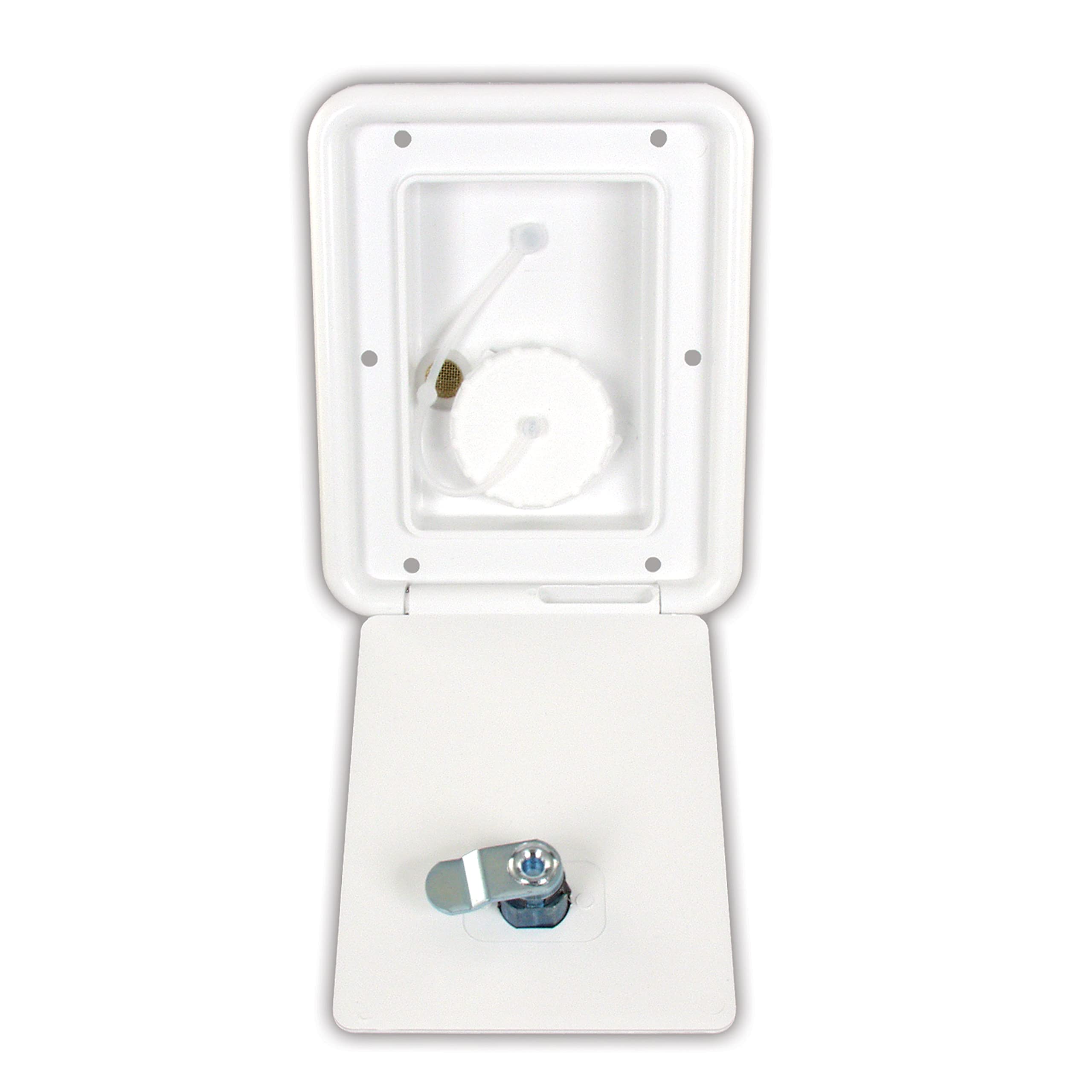 Thetford RV Camper Gravity Water Inlet Fill Hatch for 1 1/4 inch or 1 3/8 inch Connections Polar White PN 94249