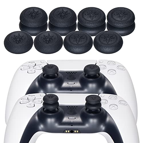 YoRHa Grip Texture Silicone Cover Skin Case for PS5 Controller x 1(Whine Red) with Pro Thumb Grips x 8