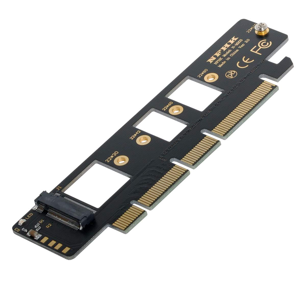 Xiwai NGFF M.2 M-Key NVME AHCI SSD to PCI-E 3.0 16x 4X Adapter for 110mm 80mm SSD