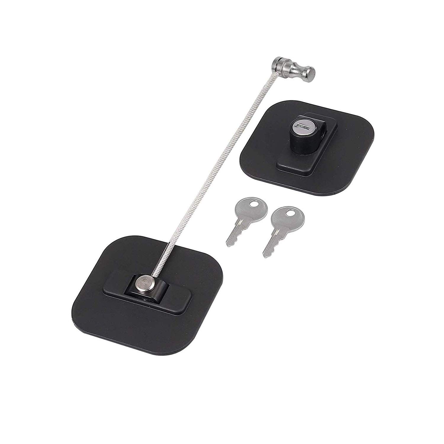 VOCOMO Refrigerator Lock, Fridge Lock with Keys, Freezer Lock and Child Safety Cabinet Lock with Strong Adhesive (Fridge Lock-Black 1Pack)