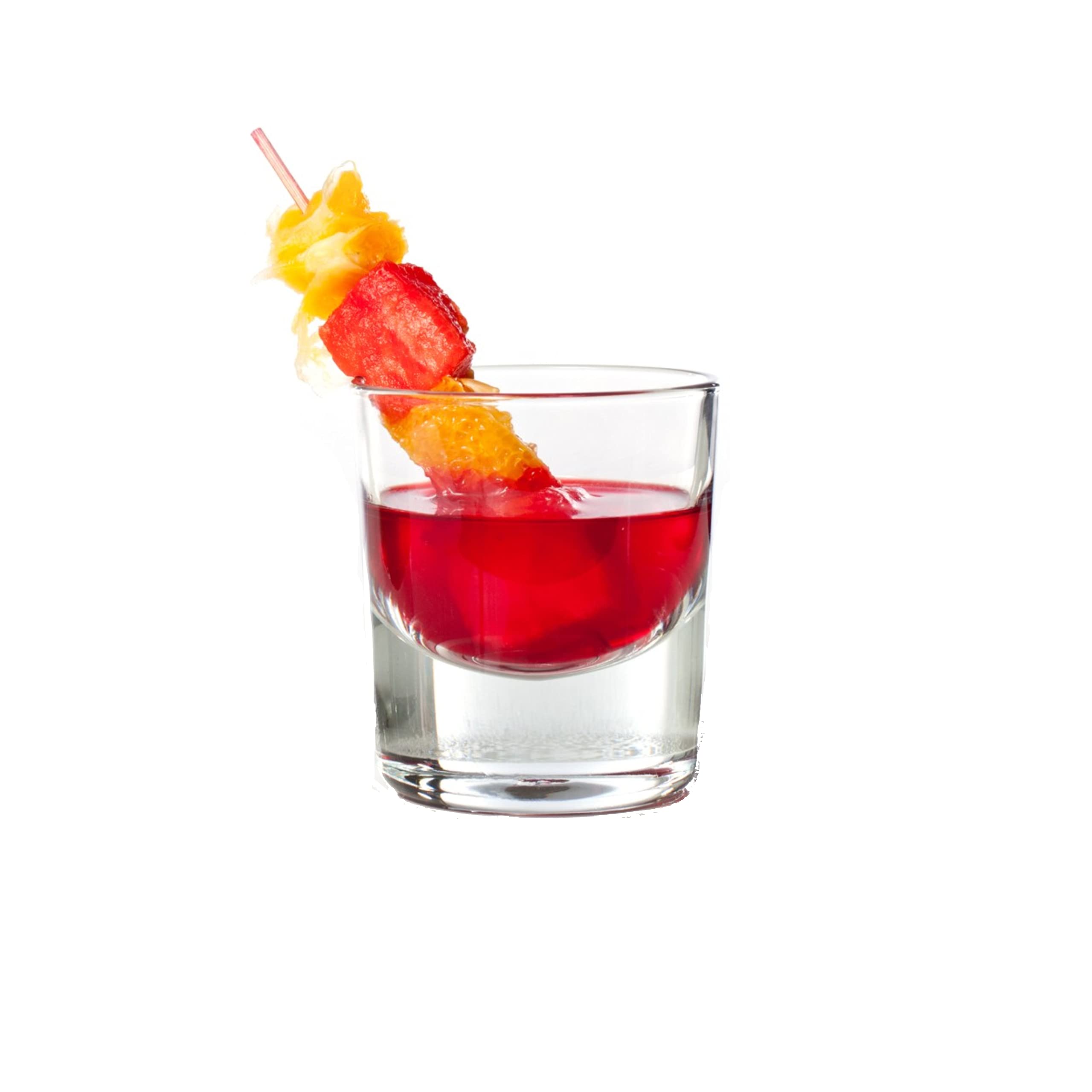 Zanzer Heavy Base large Whiskey Clear Shot glass 4.5 Ounce 6 Pack