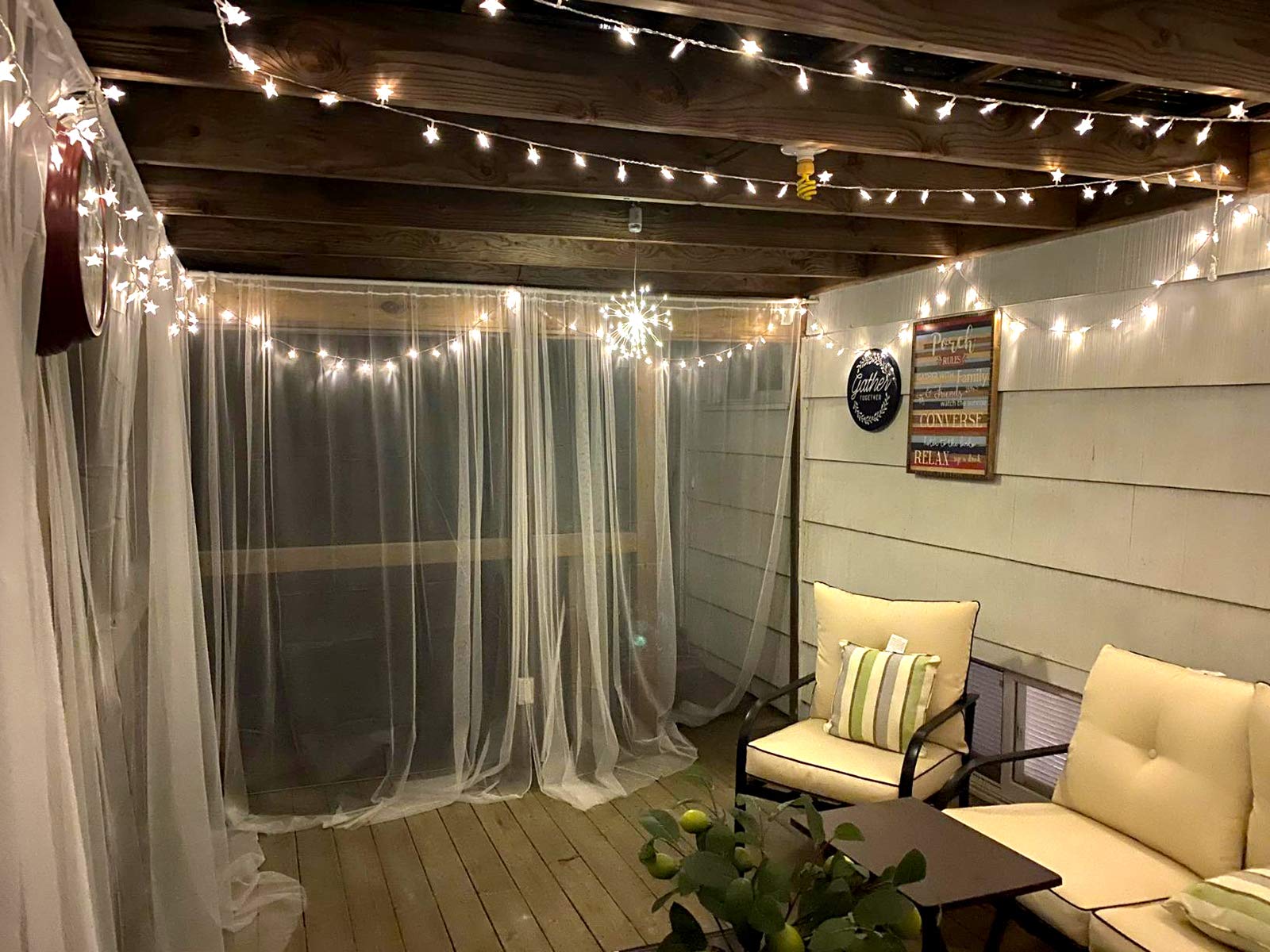 Star String Lights 50 LED 18 FT Twinkle Lights Novelty Light Night Light for Kids Bedroom Waterproof Extendable for Indoor Outdoor Wedding Party Christmas Tree New Year, Garden Decoration (USB)