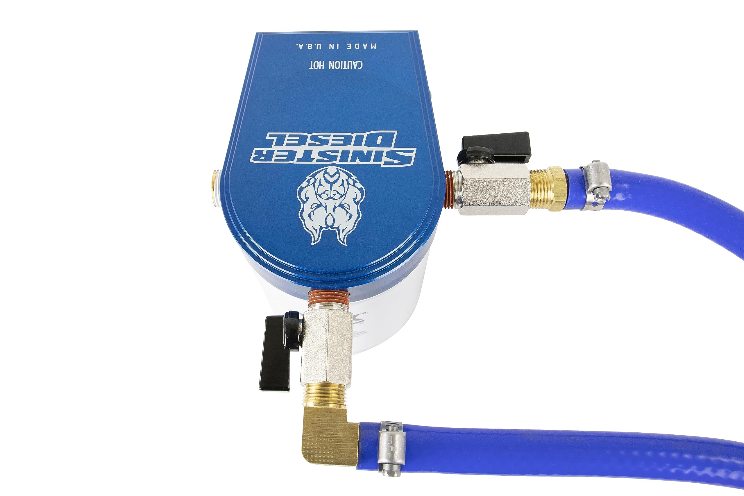 Sinister Diesel Coolant Filtration System Kit (SD-COOLFIL-6.4-W) for Ford Powerstroke 2008-2010 6.4L Diesel with All Hardware - No Drilling Or Part Removal Required β Easy Installation