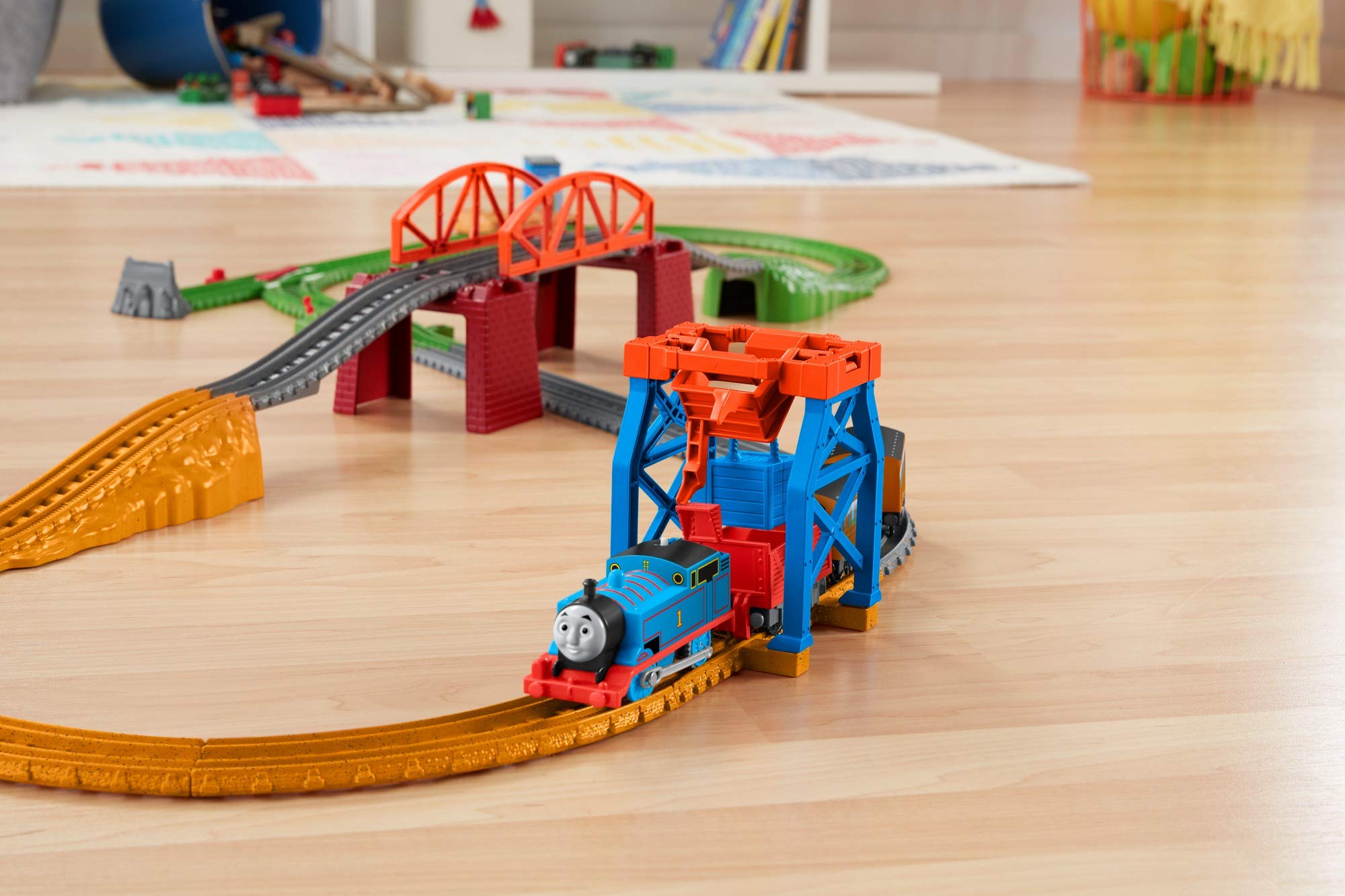 Thomas & Friends GPD88 Thomas and Friends Fisher-Price 3-in-1 Package Pickup, Multi-Colour