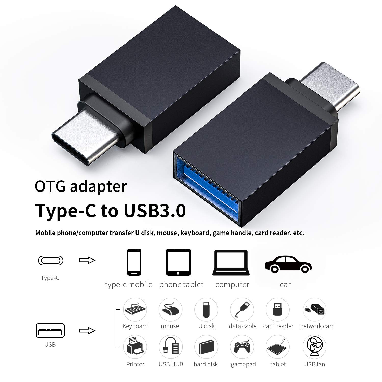 USB Audio Adapter External Stereo Sound Card with 3.5mm Headphone and Microphone Jack, Suitable for Windows, Mac, Linux, PC, Mobile Phone, Laptop, Desktop (with Type-c Adapter)
