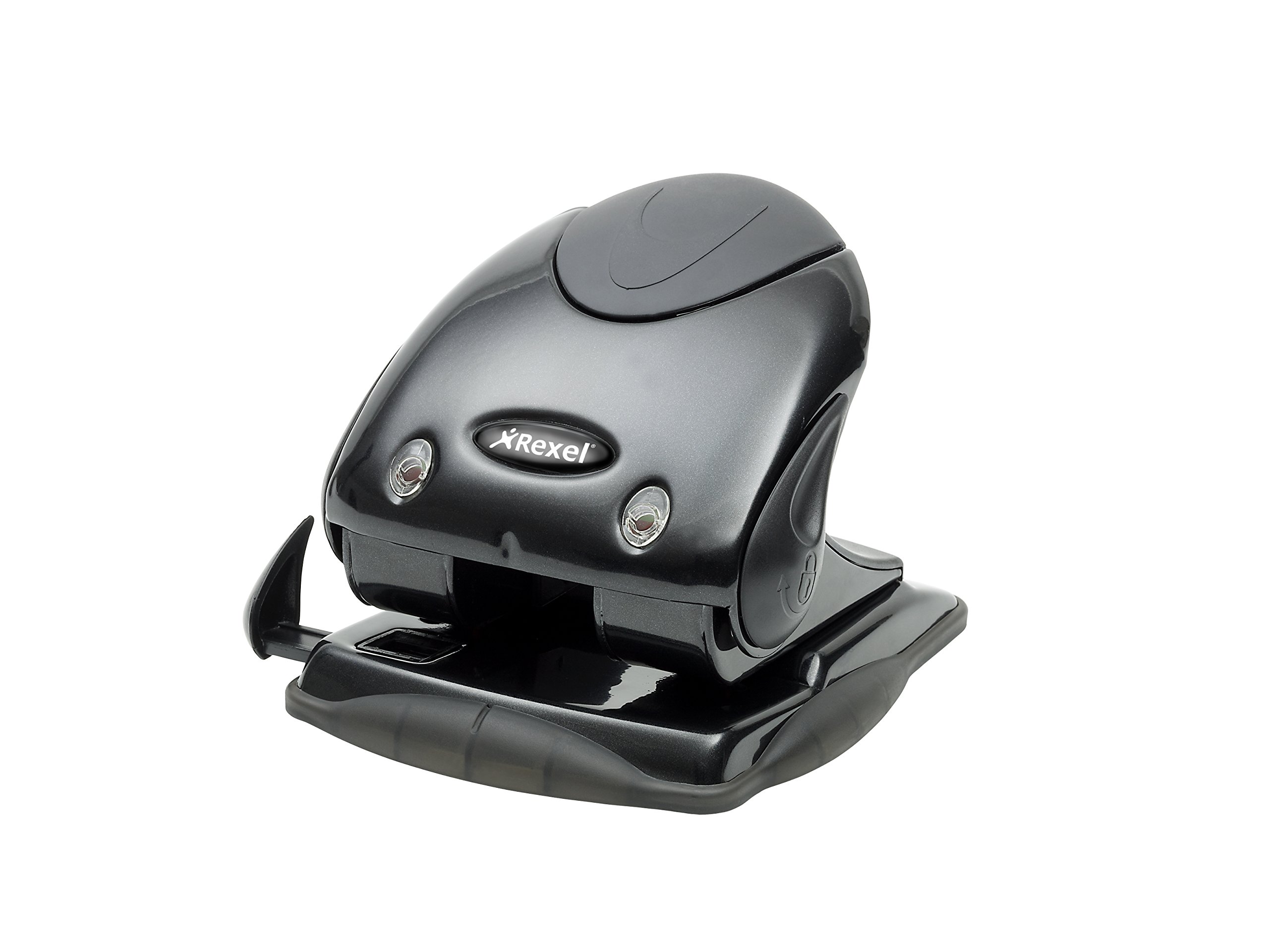 Rexel Precision P240 2 Hole Punch Black 40 Sheet Capacity and Retractable Paper Guide