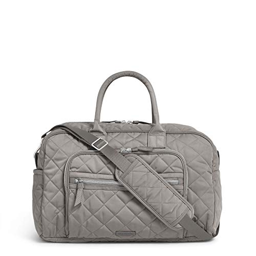 Vera Bradley Women's Performance Twill Compact Weekender Travel Bag, Tranquil Gray, One Size