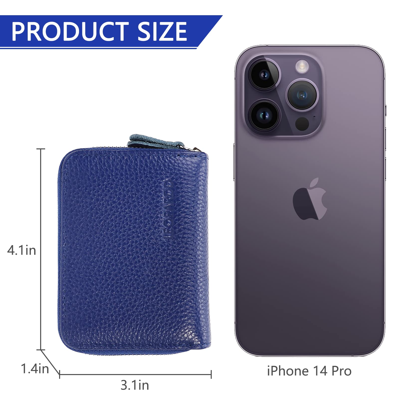 RFID Blocking Leather Wallet for Women,Excellent Women's Genuine Leather Credit Card Holder