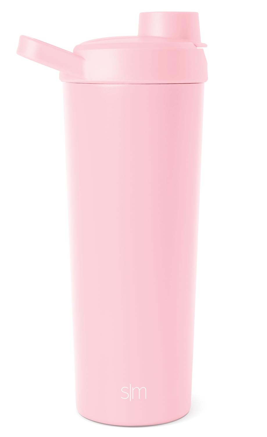 Simple Modern Stainless Steel Shaker Bottle with Ball 24oz | Metal Insulated Cup for Protein Mixes, Shakes and Pre Workout | Rally Collection | Blush