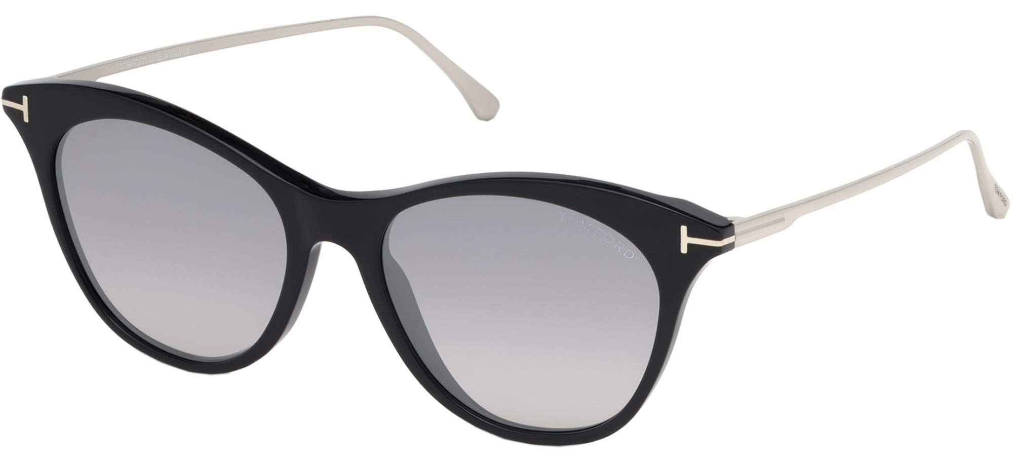 Tom Ford Oval Sunglasses TF662 Micaela 01C Black/Palladium 53mm FT0662