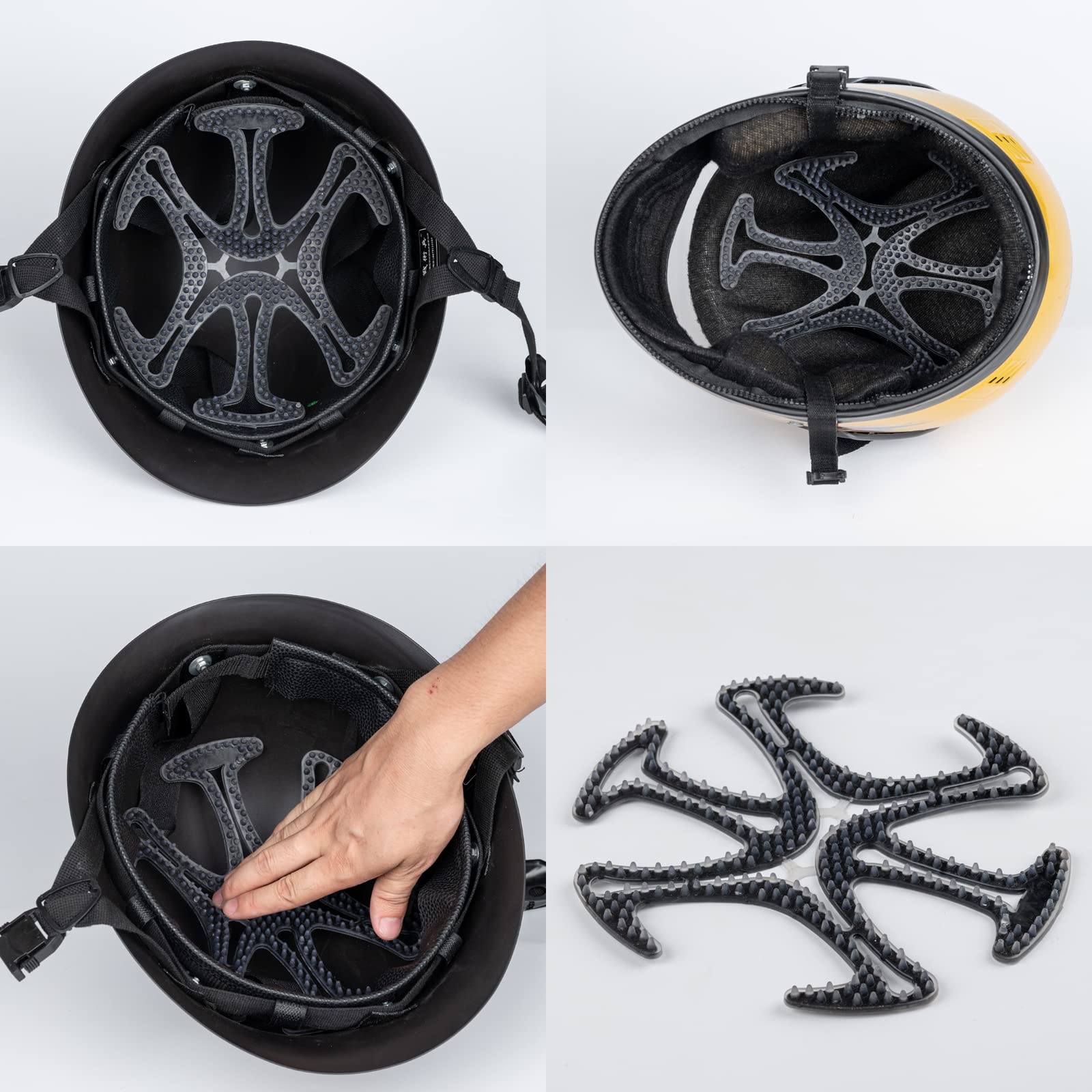 YUANSHAO Universal Bicycle Helmet Pads, Bicycle Replacement Helmet Pads Mats for Bike Cycling Motorcycle Helmet with Storage Bag(Helmet Not Included)