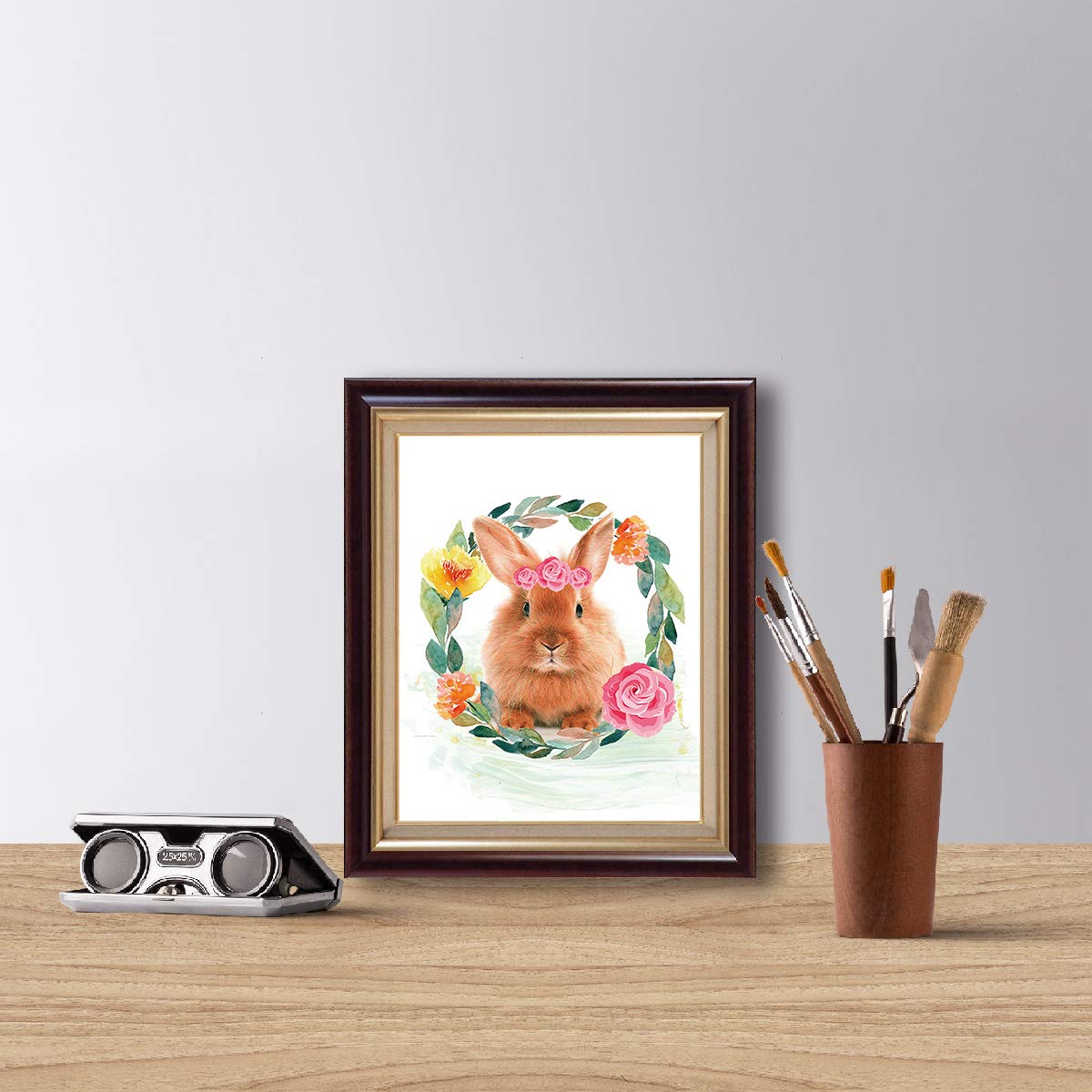 Spring, Easter bunny theme Art Prints Home Studio Office Décor. Gift for Kids Girl Sister mom Women 8 X10 ,set of 4– UNFRAMED