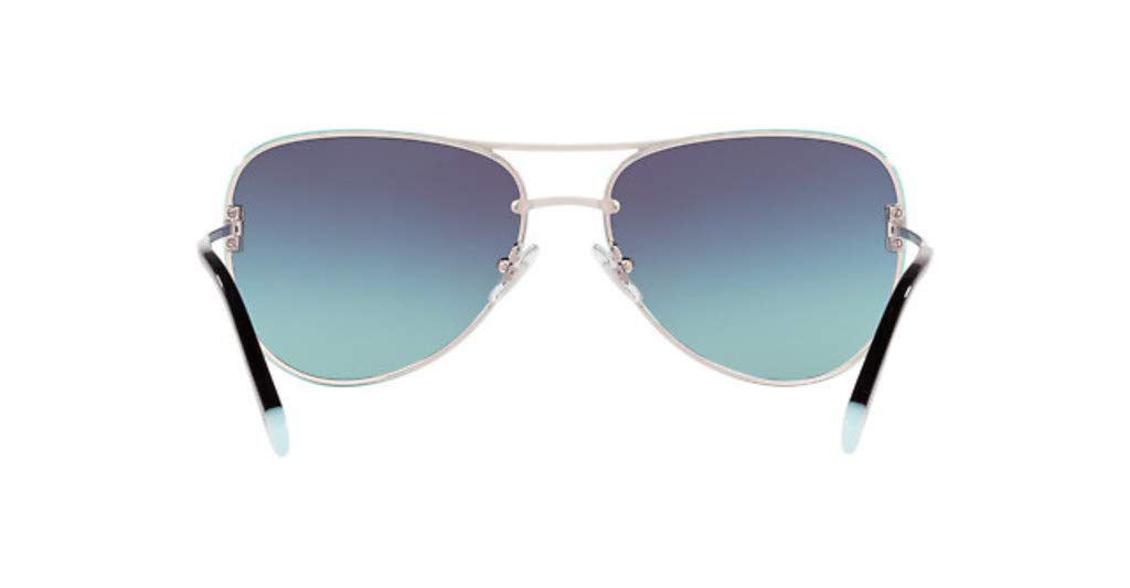 Tiffany & Co. TF 3066-60019S Sunglasses SILVER w/AZURE GRADIENT BLUE Lens 62mm