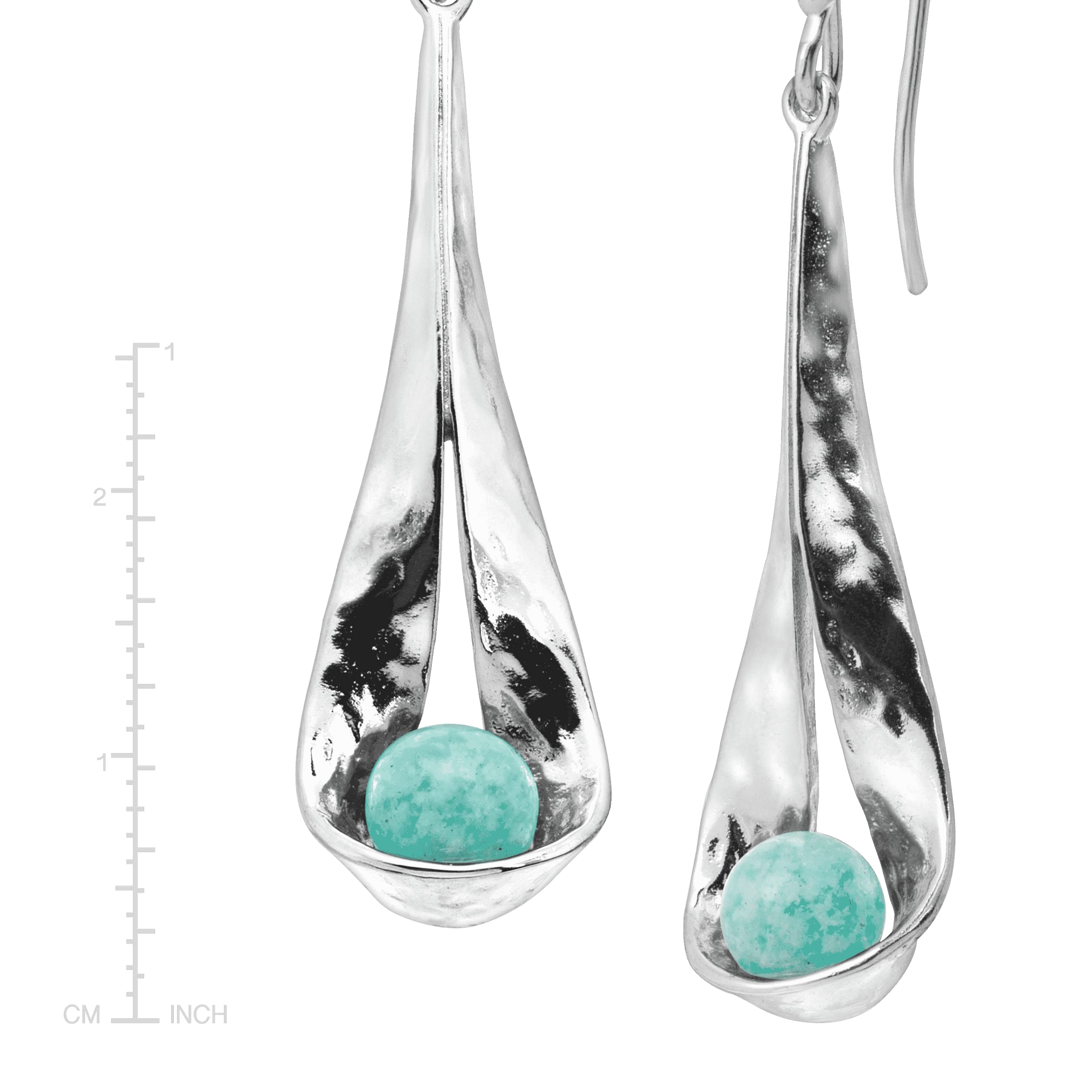 Silpada 'Blue Oasis' Natural Amazonite Drop Earrings in Sterling Silver
