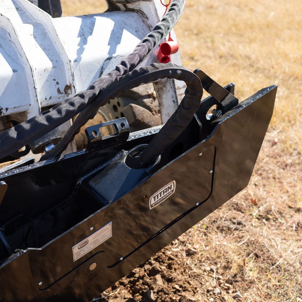 Titan Attachments Hydraulic Tilt Mount Plate for Skid Steers and Quick Tach Tractors Version 2