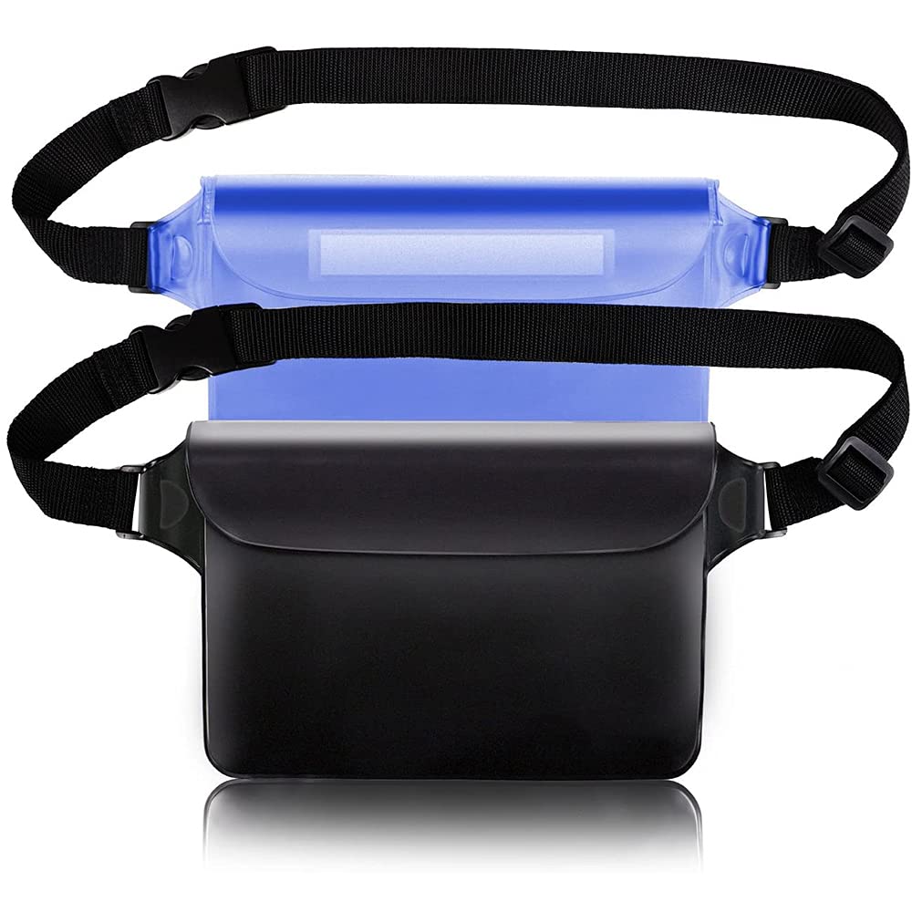 YESPURE 2 PCS Waterproof Pouch Bag with Waist Strap for iPhone 12 Pro Max for iPhone 12 for iPhone 12 Pro for iPhone 12 Mini for iPhone 11 for iPhone 7/8 SE 2020 for Galaxy or Other Any Mobile Phone