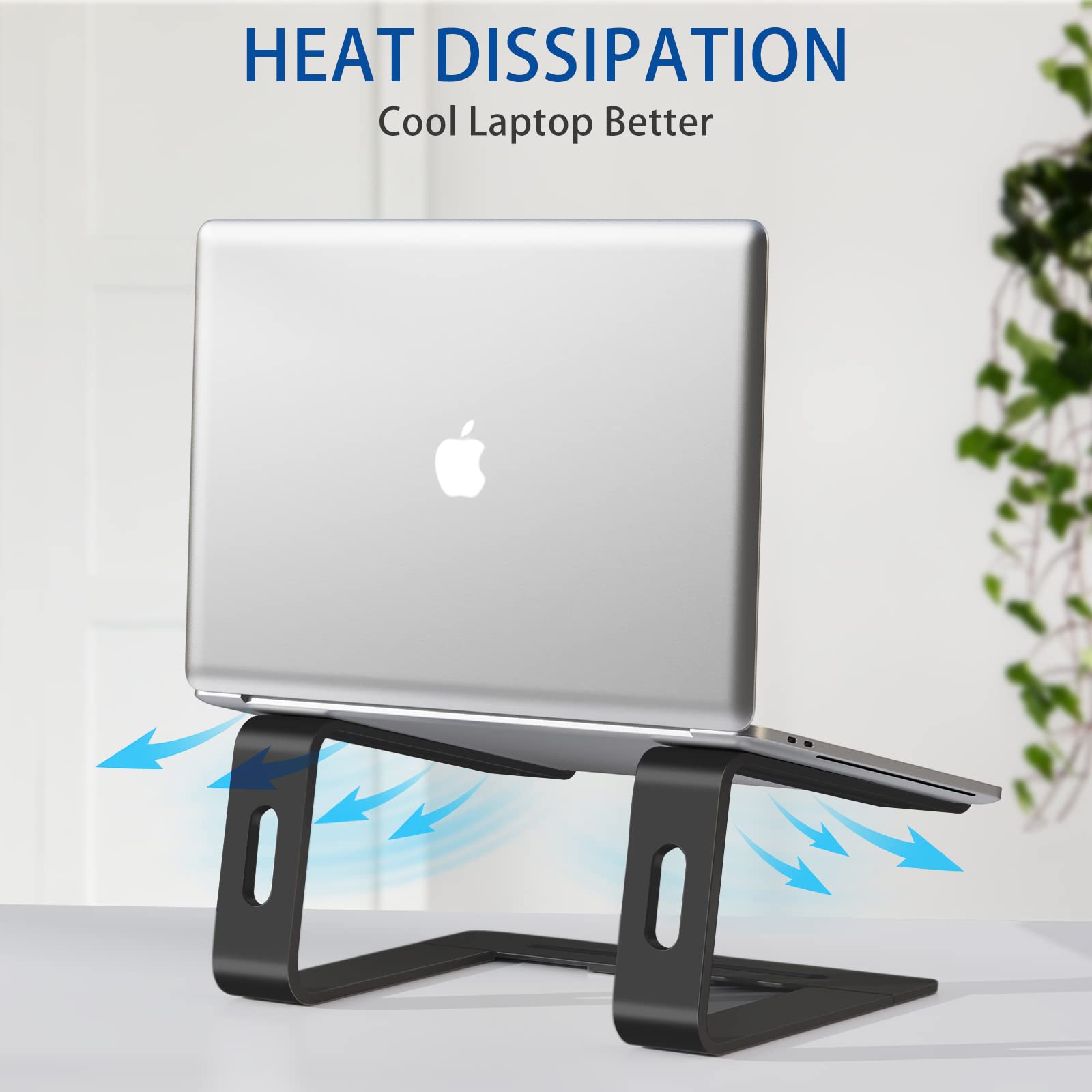 Svarog Laptop Stand, Detachable Computer Stand, Ergonomic Aluminum Laptop Stand for Desk, Laptop Riser Notebook Holder Compatible with MacBook Pro Air, Lenovo, HP, Dell, More 10-17" Laptops (Black)