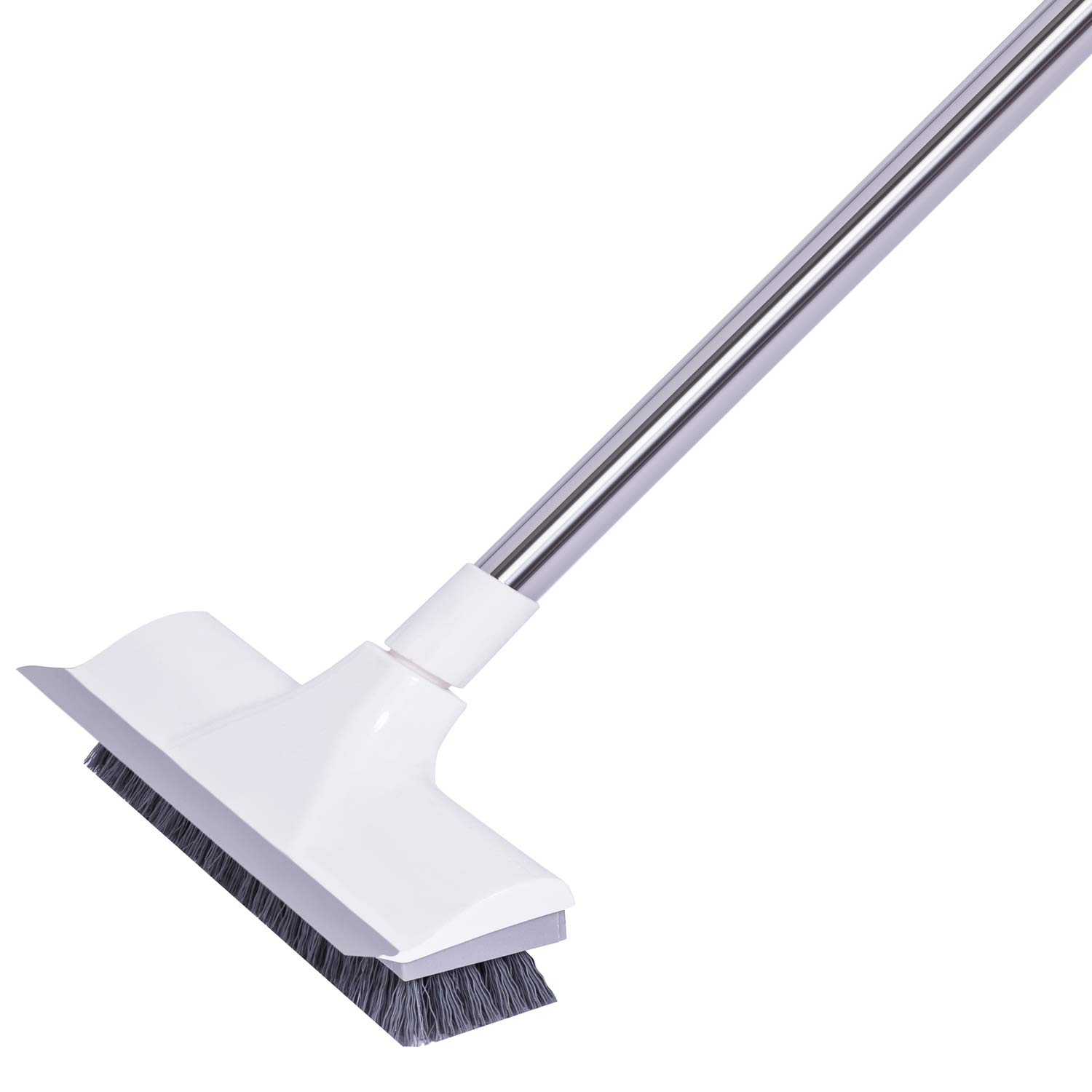 Yique 49 Inch Floor Scrub Brush with Long Handle, Shower Cleaning Brush, Large Deck Brushes for Scrubbing - Cleans Hot Tub, Swimming Pool, Bathroom, Patio, Kitchen, Wall, Deck, Boat, Tile and Concrete