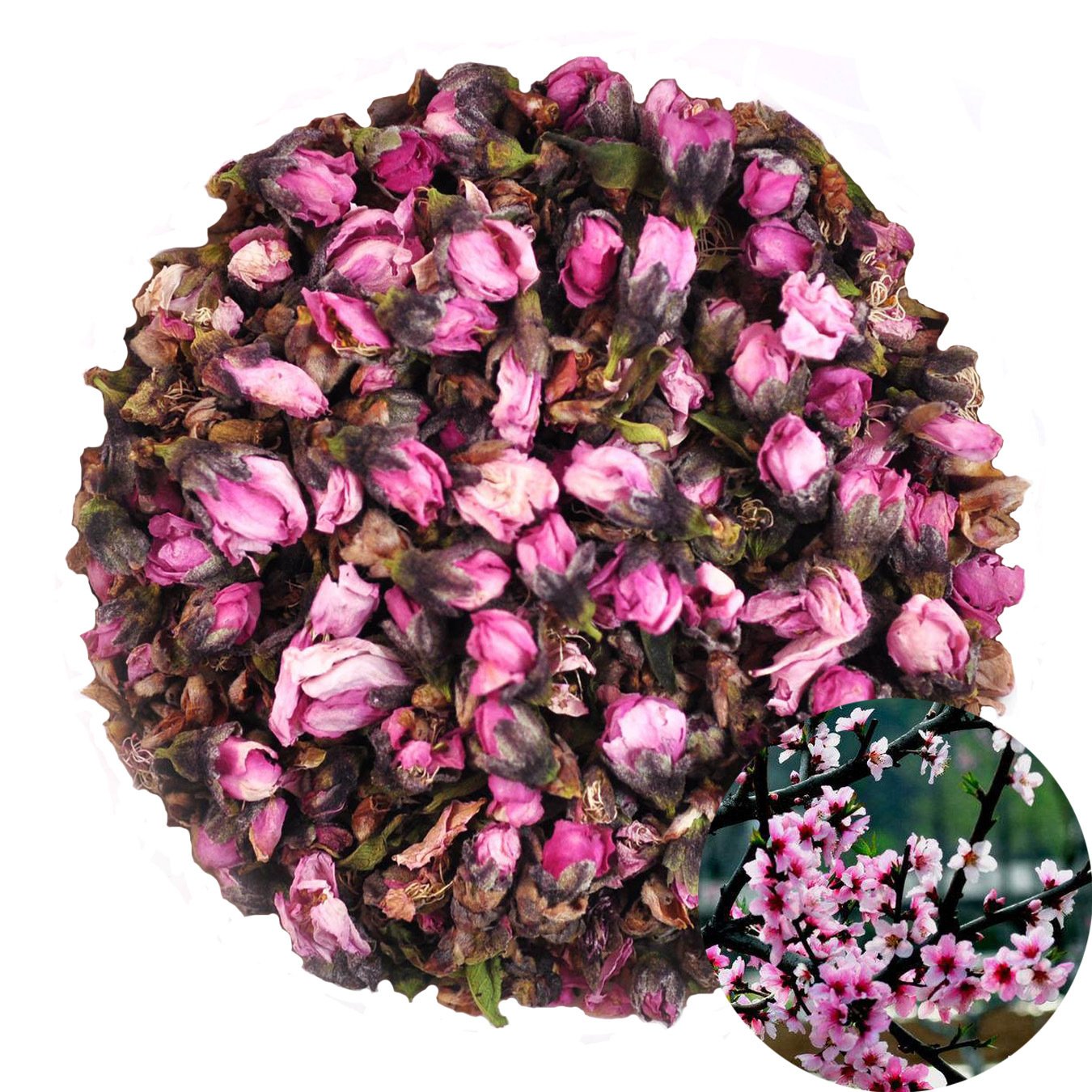 TooGet Natural Peach Flowers Aromatic Dried Flowers for Soap, Candle Making, Tea, Herbal, Floral DIY Craft Wholesale, Top Grade - 4 OZ