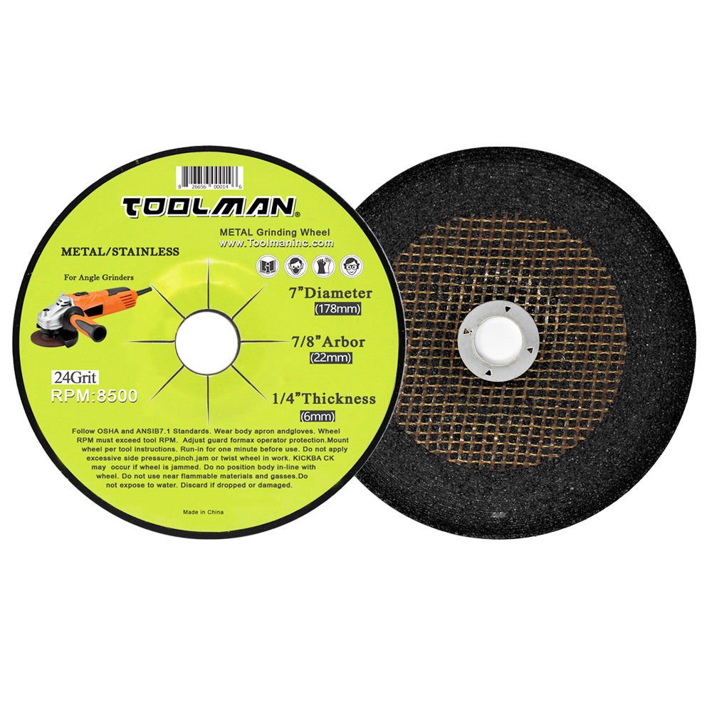 Toolman Premium Cut Off Cutting Wheel Universal Fit 7" For Metal and Stainless Steel works with DeWalt Makita Ryobi Bosch SKILL Accessories BTH007