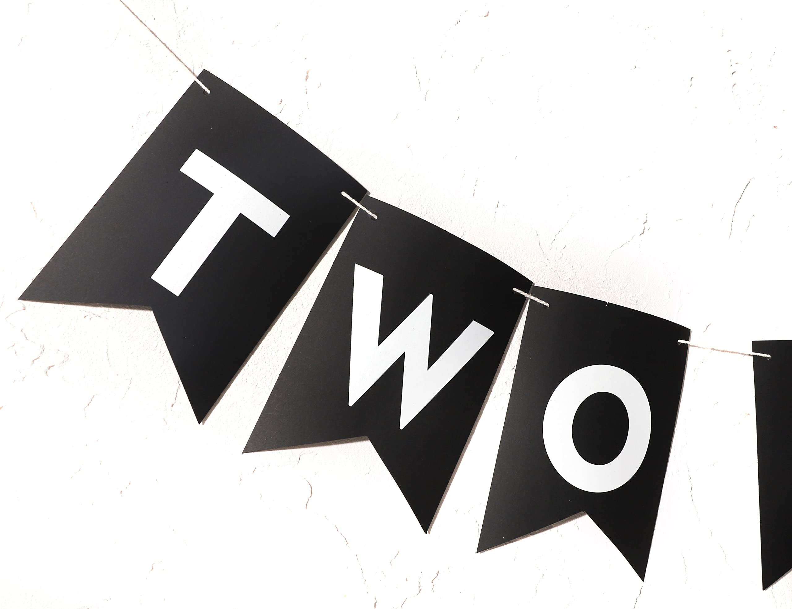 Two Fast Banner - Two Fast Car Birthday Party - Vroom Car Party - Second Birthday Party - Two Fast Flag Banner