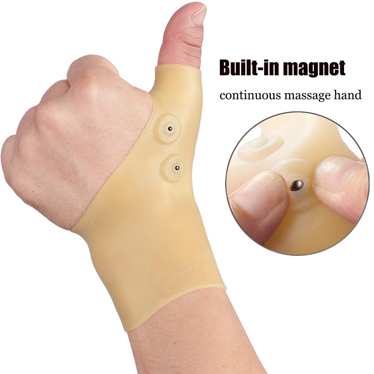 YUNYILAN 2 Pcs Wrist Support Brace Carpal Tunnel Wrist Brace Hand Support with 2 magnet, Wrist Support for Arthritis and Tendinitis, Joint Pain Relief