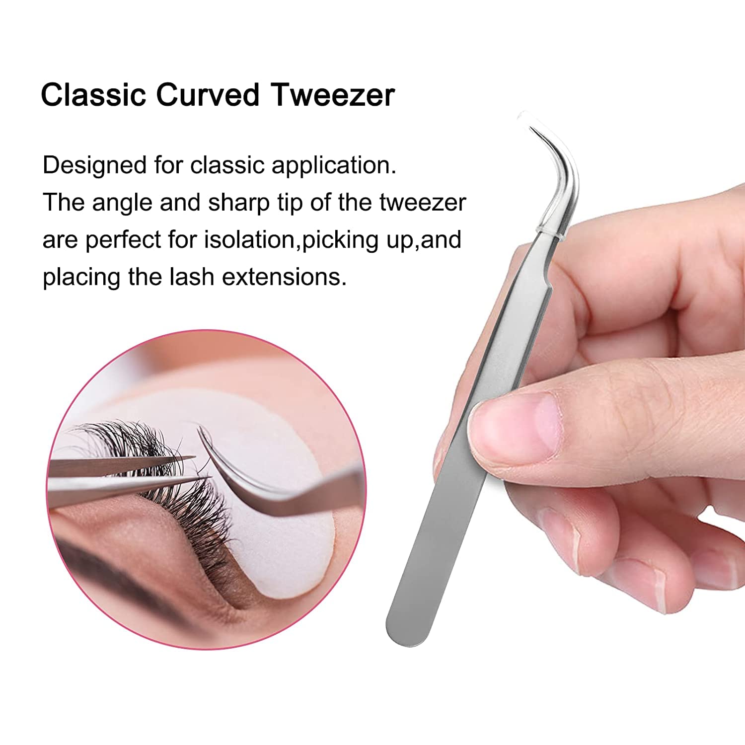 Utoolmart ST-10 High Precision Stainless Steel Micro-magnetic Pointed Tip Tweezer Silver Tone OPP bags 1 pcs