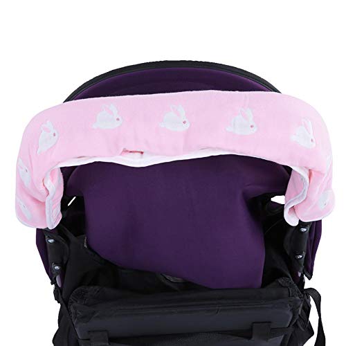 Tnfeeon Baby Stroller Handlebar Cover Universal Handle Dust Proof Sleeve Protective Cover Dismountable Pushchair Accessories for Strollers Baby Carriage Children Push Car Armrest(Pink 20 * 70)