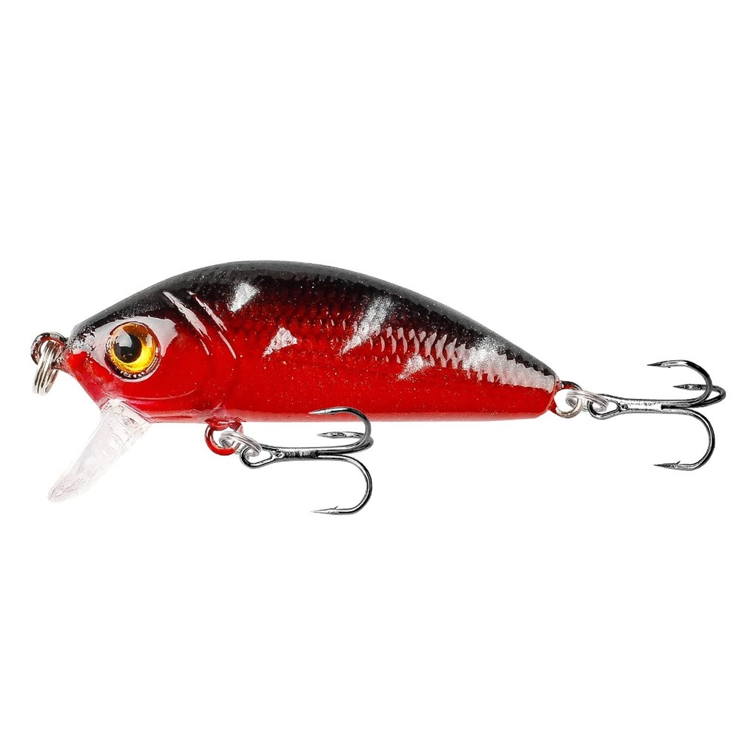 YFGOTFY 7pcs Topwater Lures Crank Baits Wobbler Bionic Swimming Lures Professional ABS Hard Baits Fishing Lures Kit Swimbait with 2 Hooks Fishing Tackle