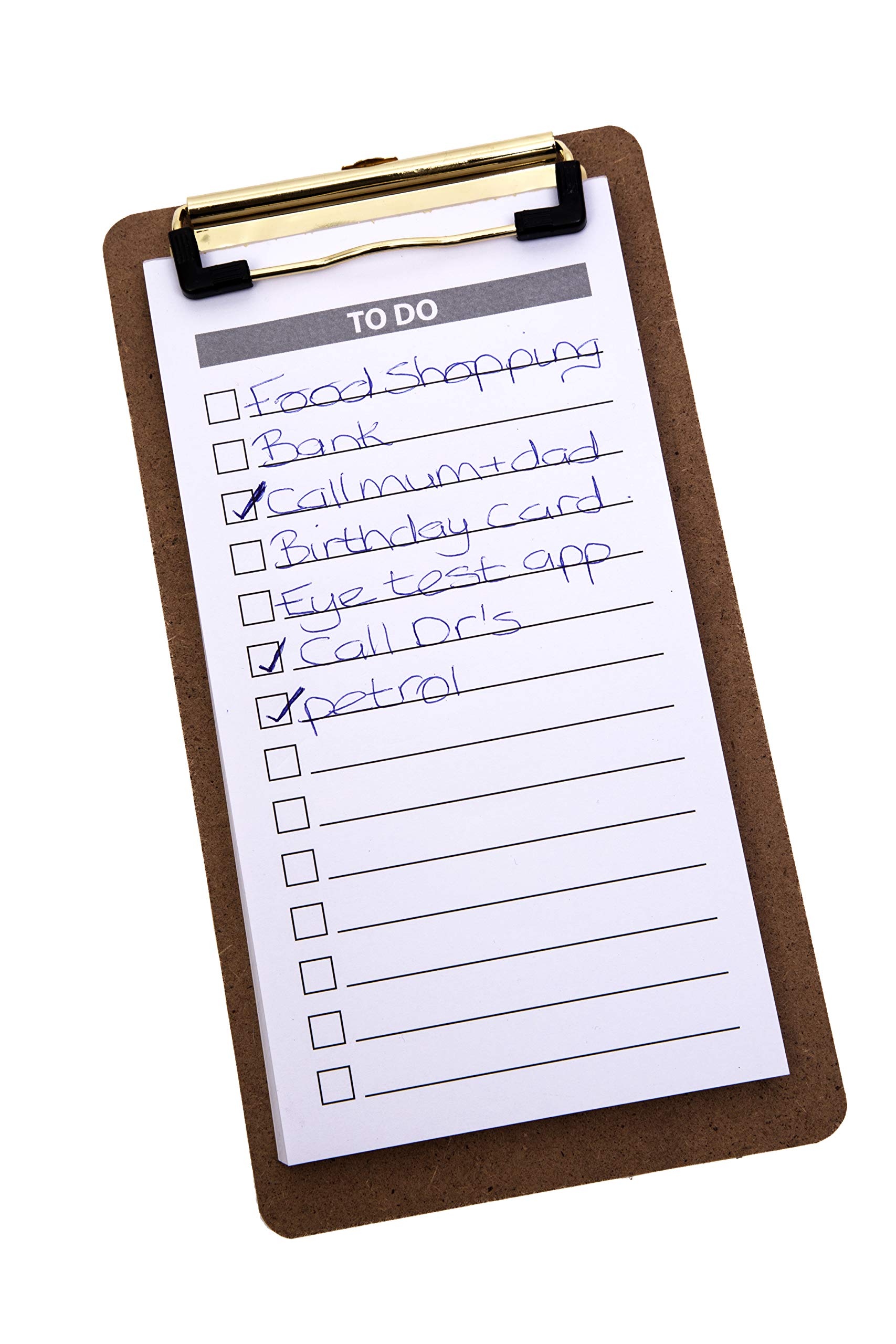 to Do List Memo Notepad Checklist with Clipboard