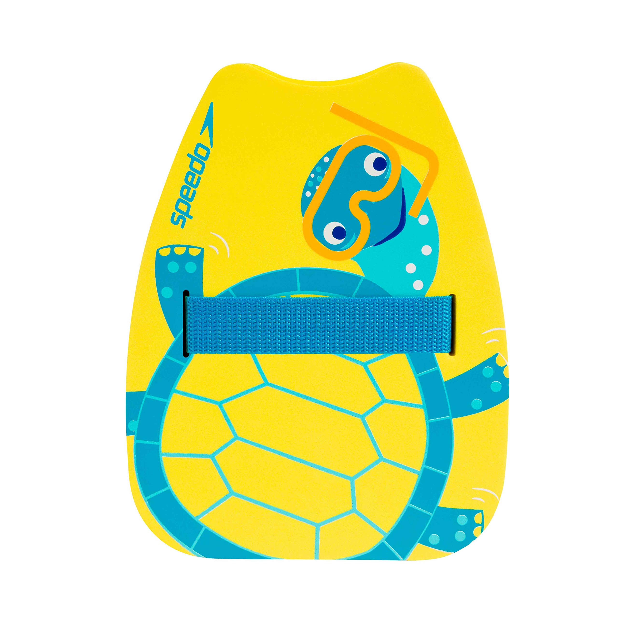 Speedo Unisex-Youth Printed Back Float, Empire Yellow/Turquoise/Marine Blue, One Size
