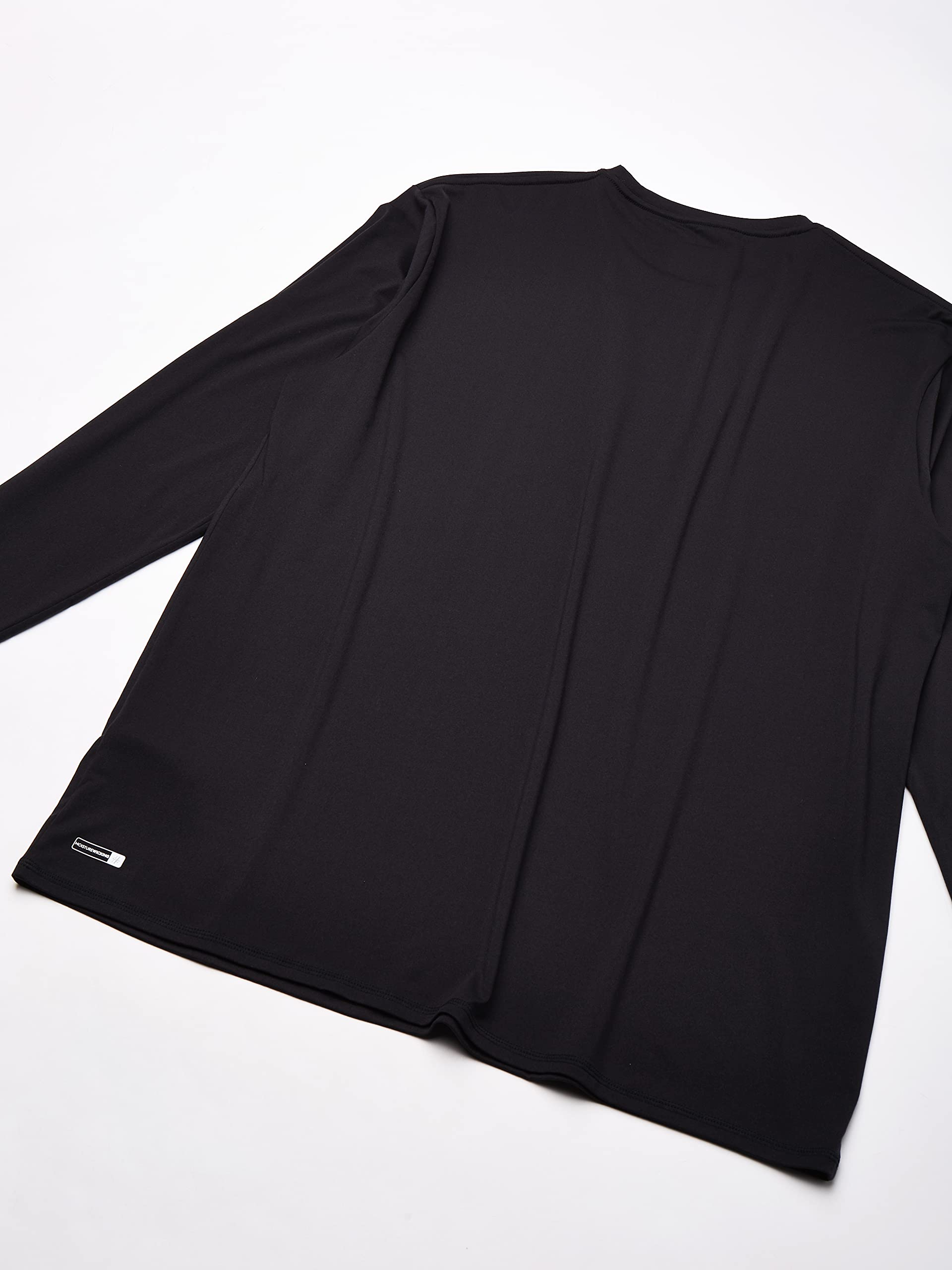 Quiksilver mens Solid Streak Long Sleeve Rashguard Upf 50 Sun Protection Surf Rash Guard Shirt, Black, Large US